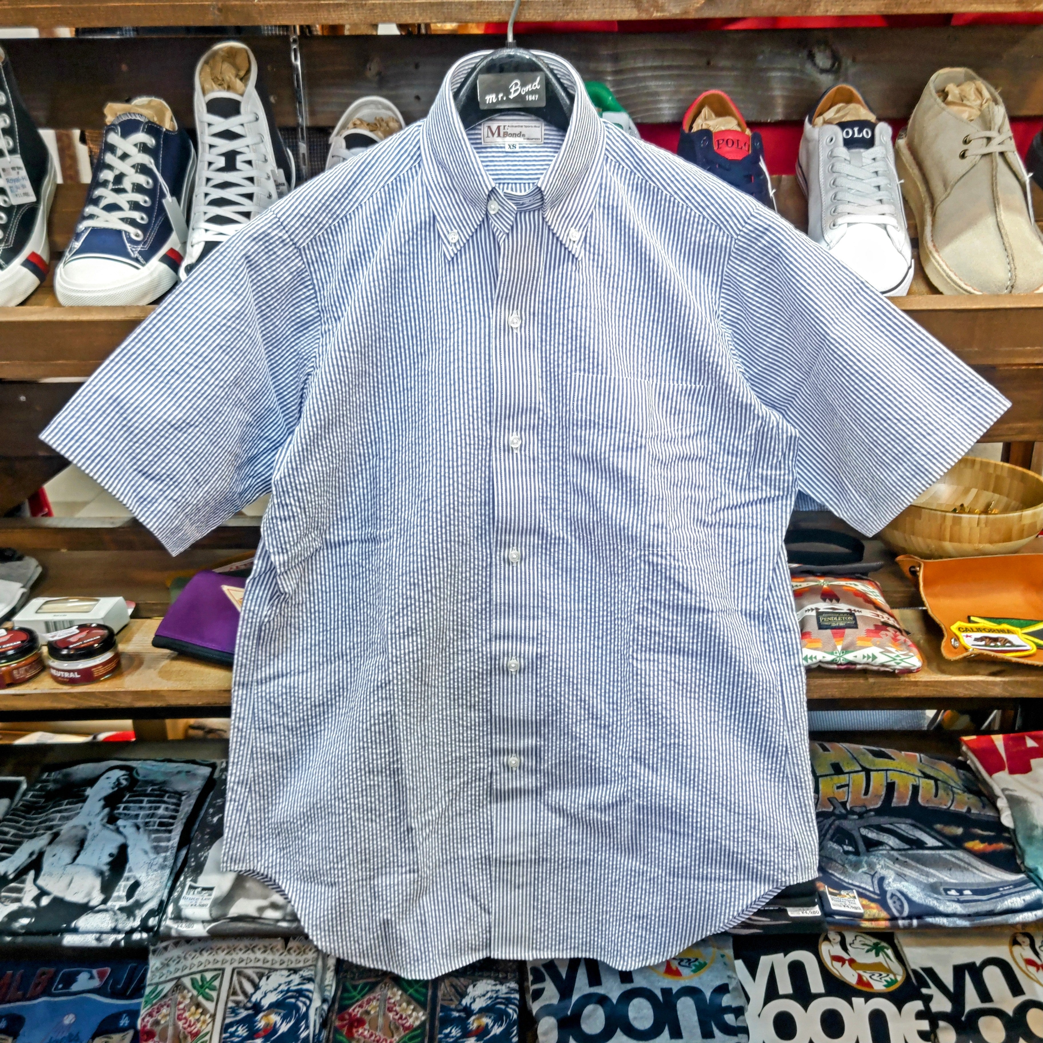 Full Open Shirts = S/S cotton seersucker